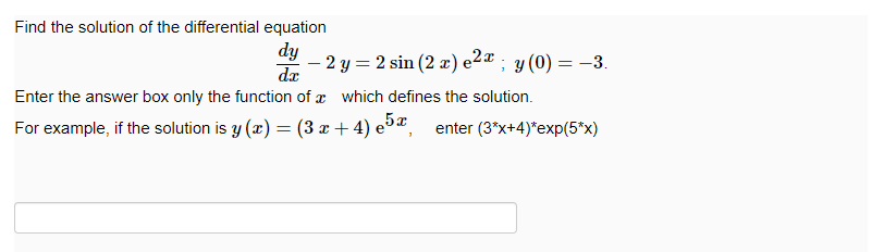 Solved Find the solution of the differential equation | Chegg.com