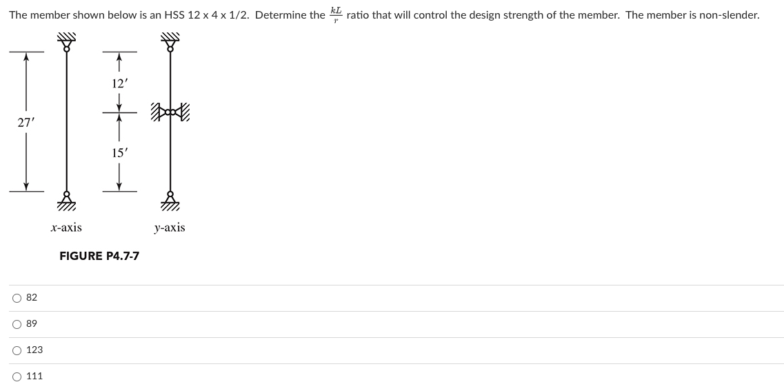 Solved The member shown below is an HSS 12 x 4 x 1/2. | Chegg.com