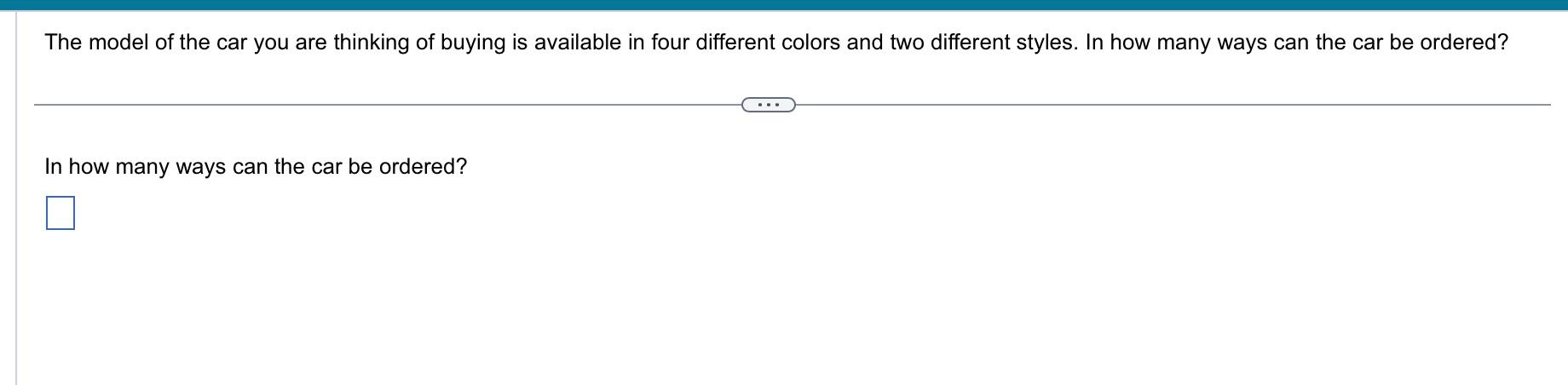 Solved The model of the car you are thinking of buying is | Chegg.com