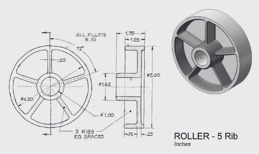 Solved Using SolidWorksModel the following workpiece shown | Chegg.com