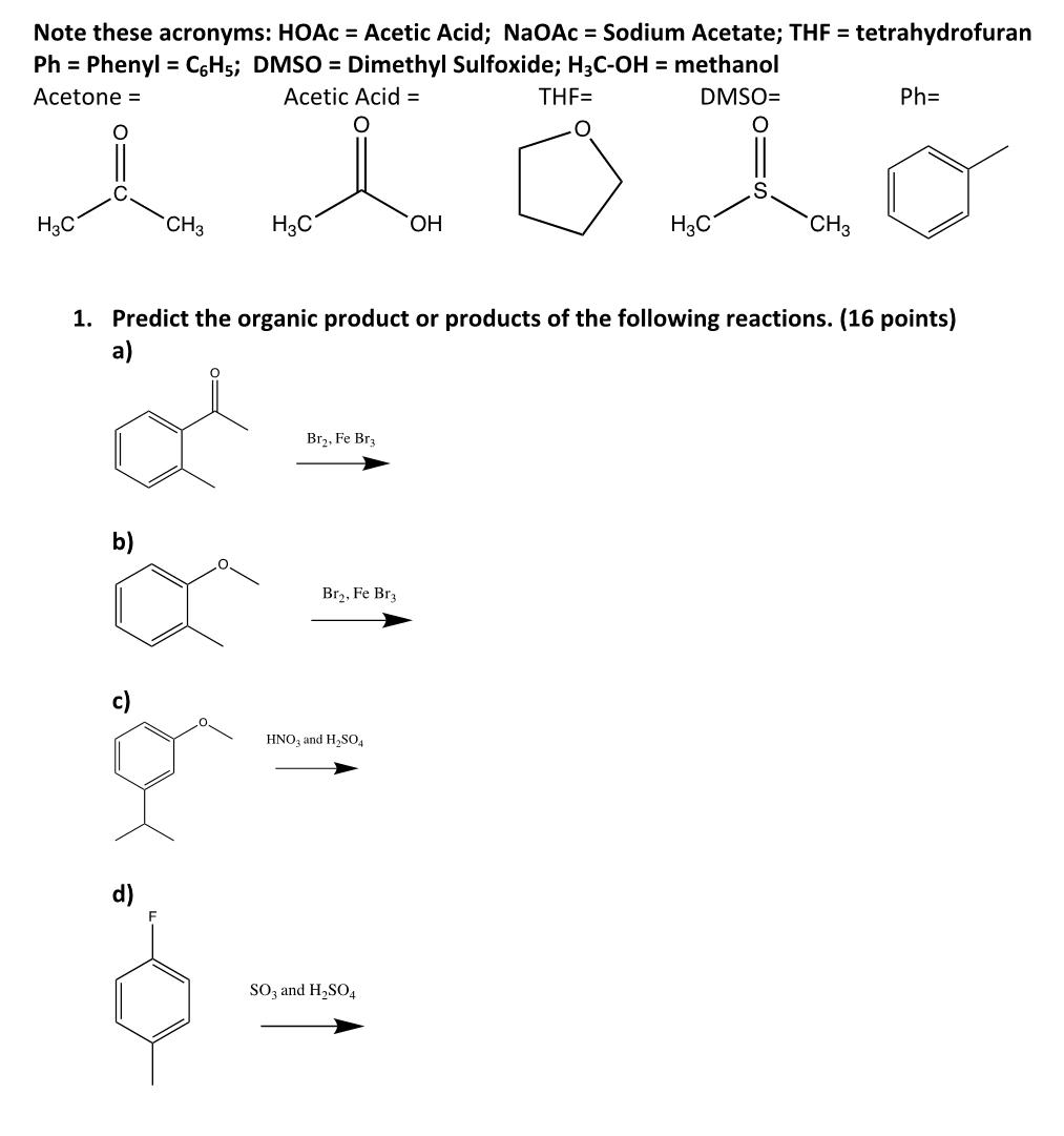 Solved Note these acronyms: HOAC = Acetic Acid; NaoAc = | Chegg.com