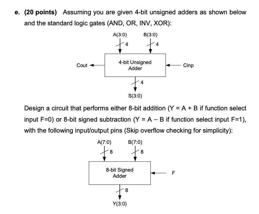 Solved 8. (50 points) Given A 59 and B+47 in decimal, a. (5 | Chegg.com