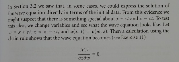 Solved Use the change of variables at the beginning of this | Chegg.com