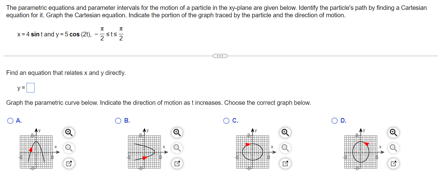 Solved The parametric equations and parameter intervals for | Chegg.com