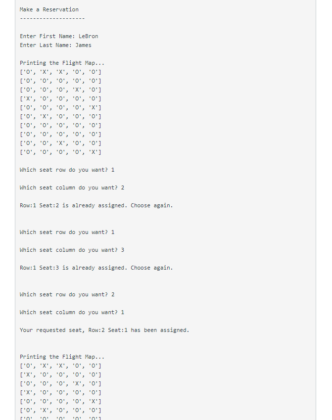Solved Project Airline Reservation System Description: | Chegg.com