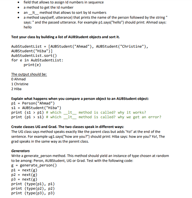 Solved Inheritance In this exercise, you have to provide the | Chegg.com