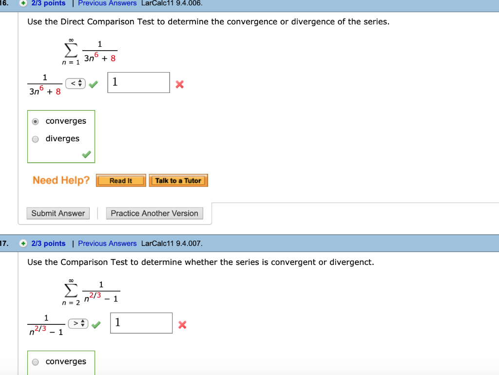 Solved 16. + 2/3 points | Previous Answers LarCalc11 | Chegg.com
