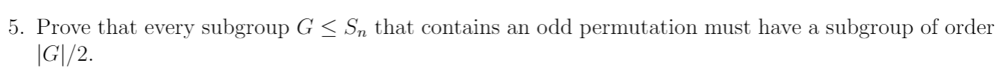 Solved 5. Prove that every subgroup G