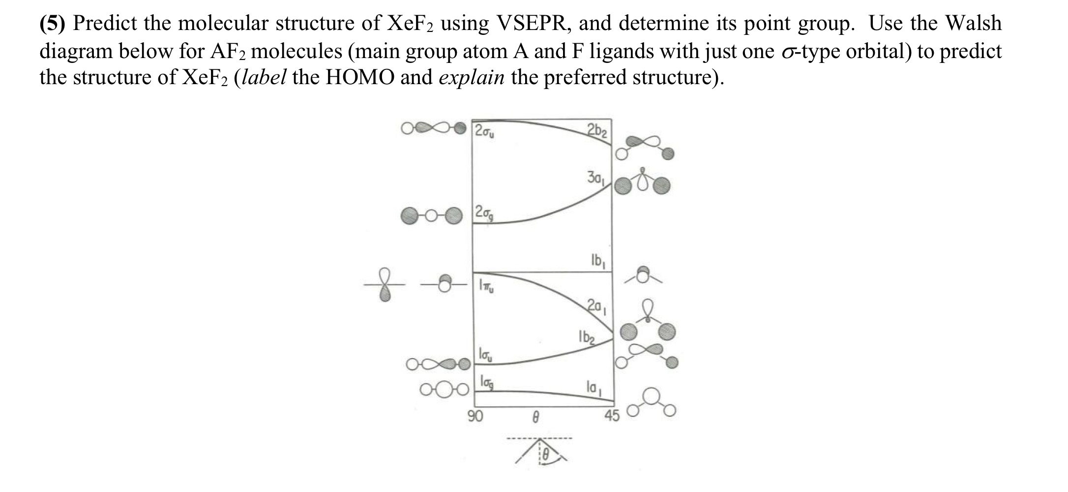 Solved by an EXPERT (5) ﻿Predict the molecular structure of xeF2 ﻿using ...