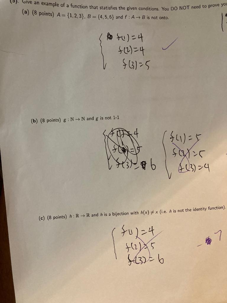 Solved (ग). Give an example of a function that statisfies | Chegg.com