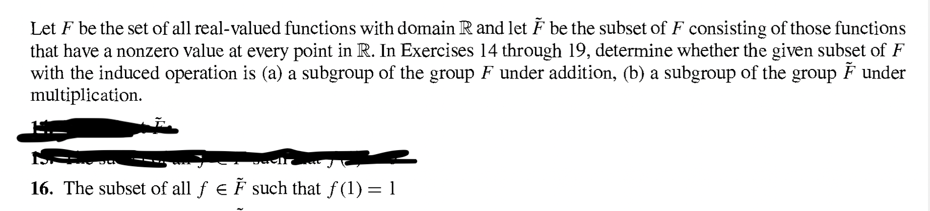 Solved Let F be the set of all real-valued functions with | Chegg.com