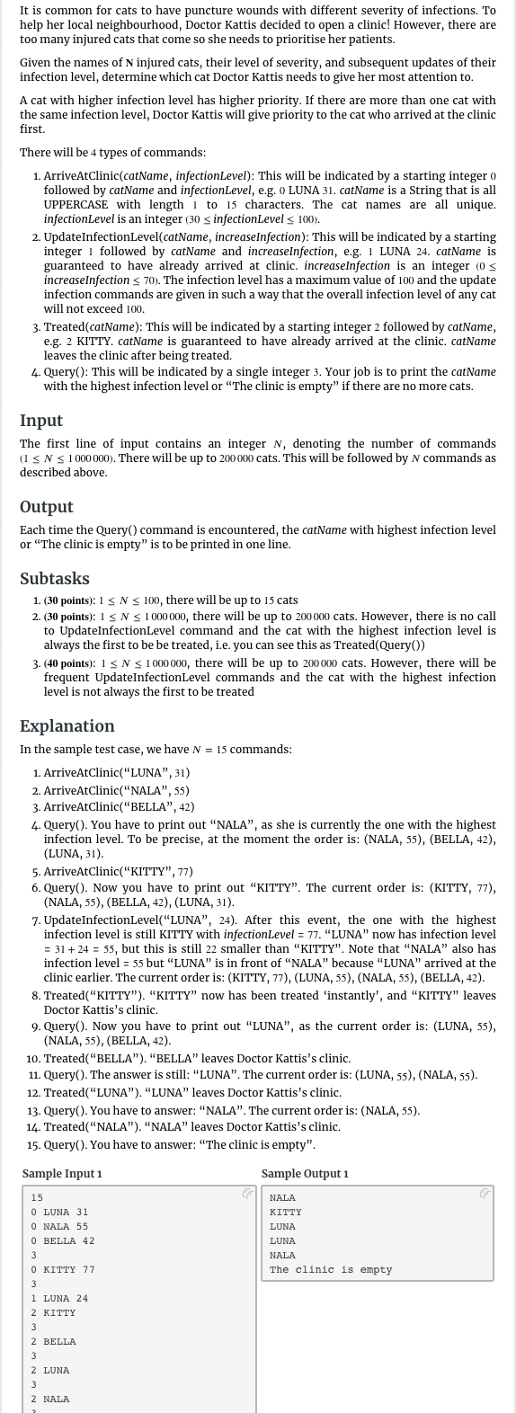 . 1. Needs to be coded in Java 2. Use Kattio.java | Chegg.com