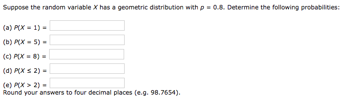 Solved Suppose the random variable X has a geometric | Chegg.com