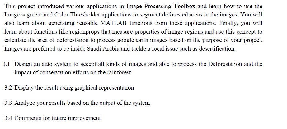 Solved use matlab to Analyze deforestation and the impact of | Chegg.com