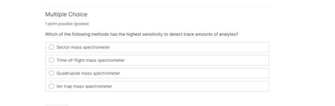 Solved Multiple Choice 1 point possible (graded) Which of | Chegg.com