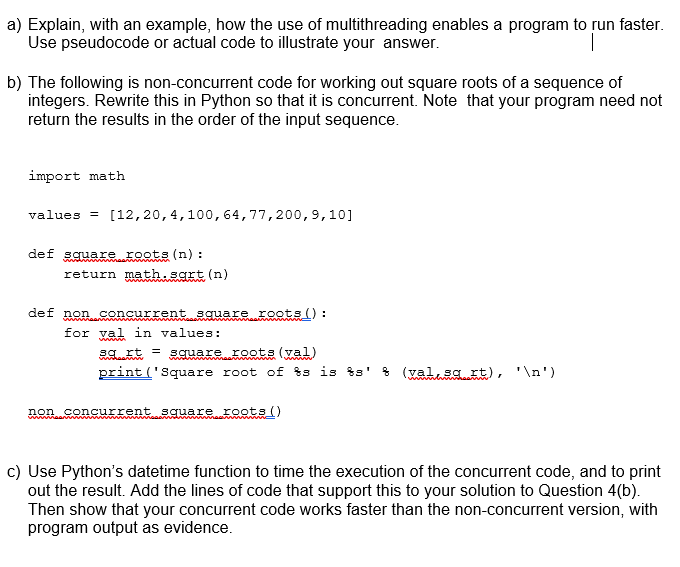 Solved A Explain With An Example How The Use Of Chegg