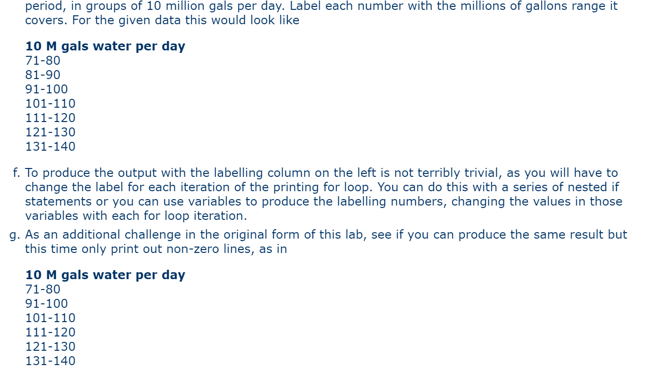 Solved Exercise #2: a. Create a data file named water.dat | Chegg.com