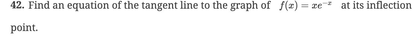 Solved 42. Find an equation of the tangent line to the graph | Chegg.com