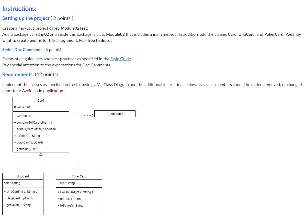Solved Instructions: Setting up the project ( 2 points ) | Chegg.com