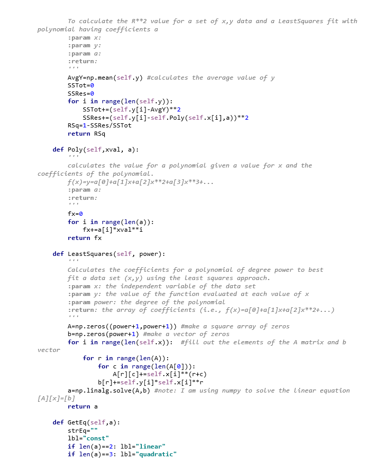 Solved Least Squares solution to add an Exponential Fit | Chegg.com