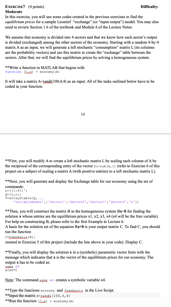 EXERCISET (4 points) Difficulty: Moderate In this | Chegg.com