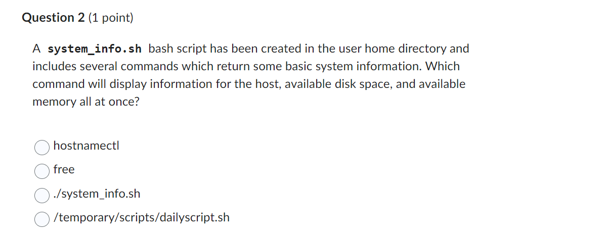 Solved You Created A Basic Bash Script Called Dailyscriptsh 7011