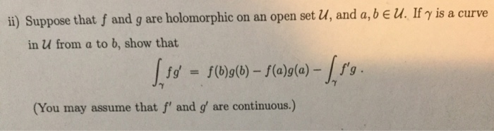 Solved Suppose that f and g are holomorphic on an open set | Chegg.com