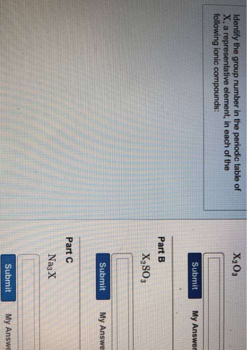 Solved Identify the group number in the periodic table of X, | Chegg.com