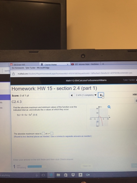 Solved mathd.com/student/playerHomeworkaspx homework 4 | Chegg.com
