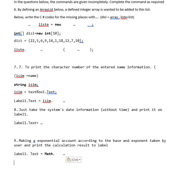 Solved In the questions below, the commands are given | Chegg.com