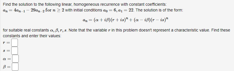 Solved Find the solution to the following linear, | Chegg.com