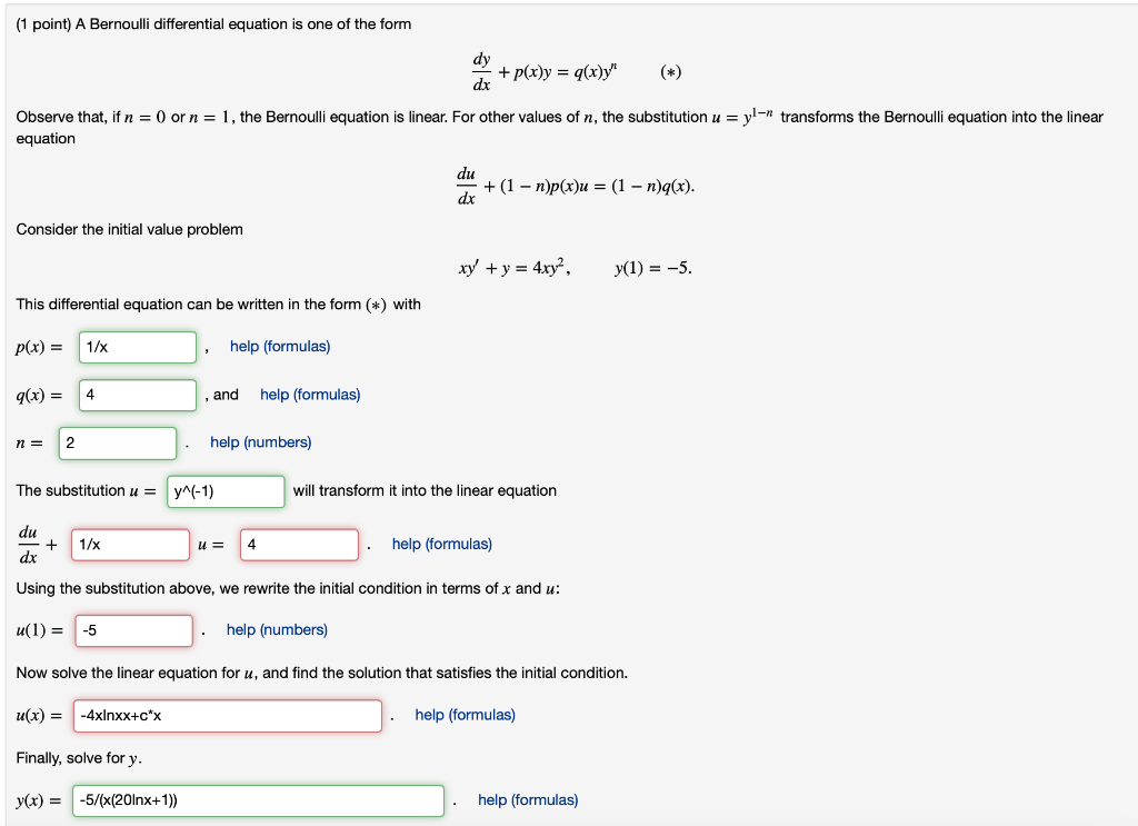Solved (1 point) Solve the initial value problem yy' + x = | Chegg.com