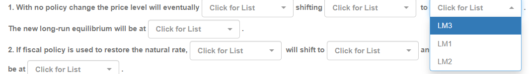 Solved Macroeconomics (see picture to help you) (Drop downs | Chegg.com