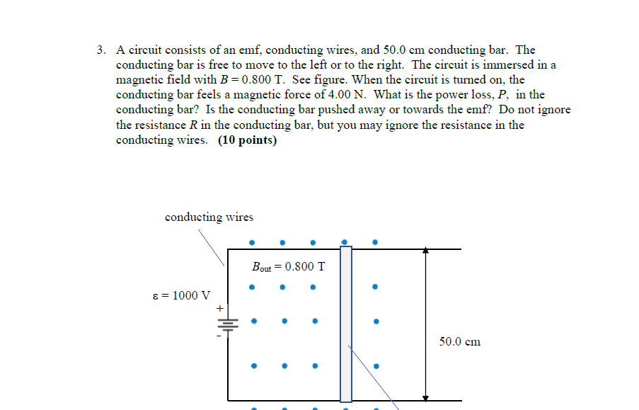 Solved A circuit consists of an emf, conducting wires, and | Chegg.com