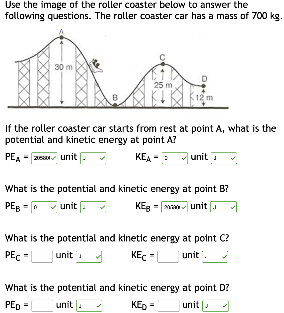 Solved Use the image of the roller coaster below to answer | Chegg.com