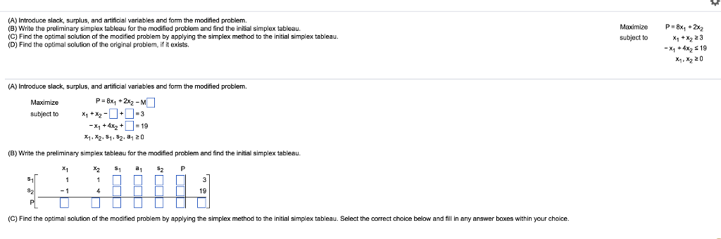 Solved (A) Introduce slack, surplus, and artificial | Chegg.com