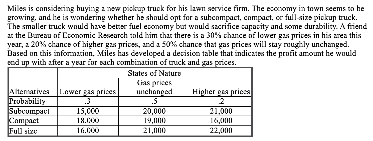 Solved 1.What is the EVwPI (expected value with perfect | Chegg.com