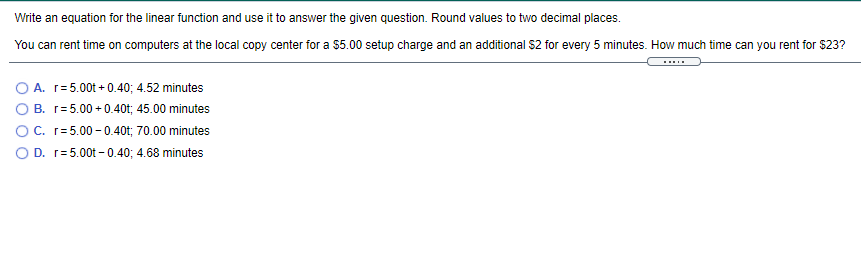 Solved Write an equation for the linear function and use it | Chegg.com