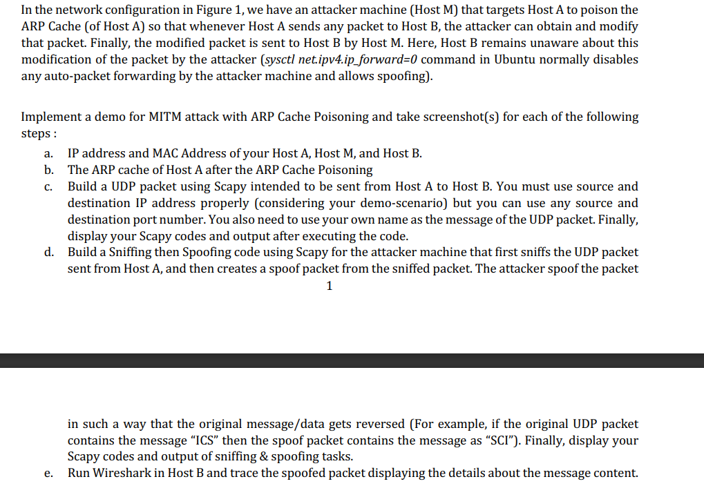 Solved In the network configuration in Figure 1, we have an | Chegg.com