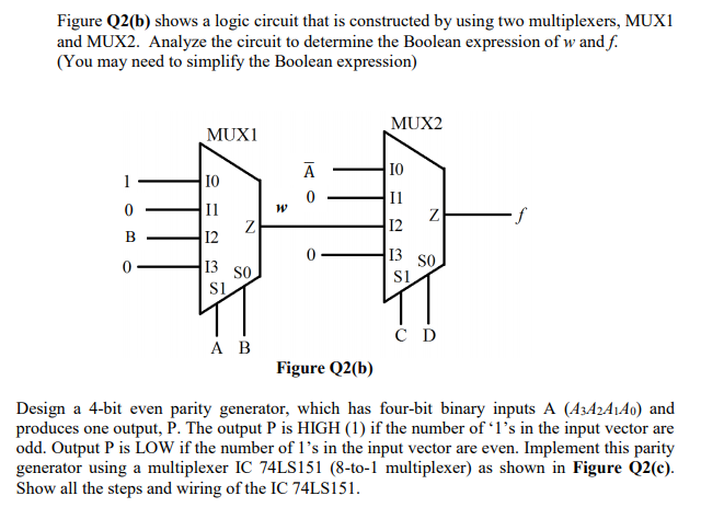 Solved Figure Q2(b) shows a logic circuit that is | Chegg.com