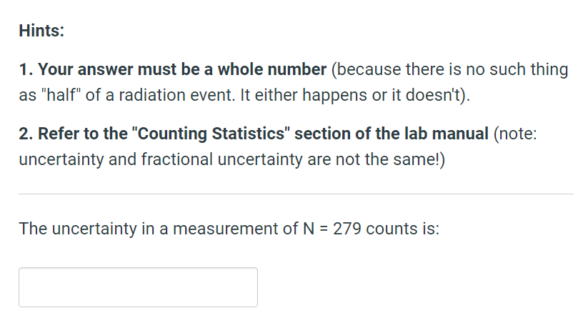 Solved Hints: 1. Your answer must be a whole number (because | Chegg.com