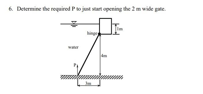 Solved 6. Determine the required P to just start opening the | Chegg.com