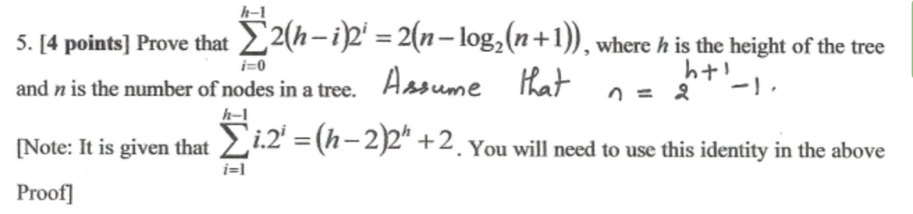 Solved 5. [4 points] Prove that | Chegg.com