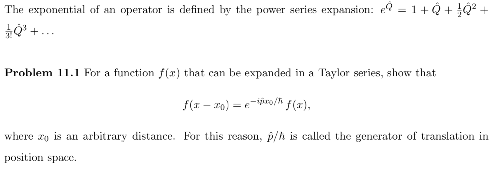 Solved The Exponential Of An Operator Is Defined By The