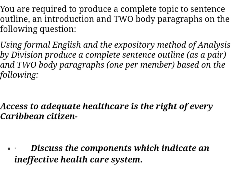 You are required to produce a complete topic to | Chegg.com