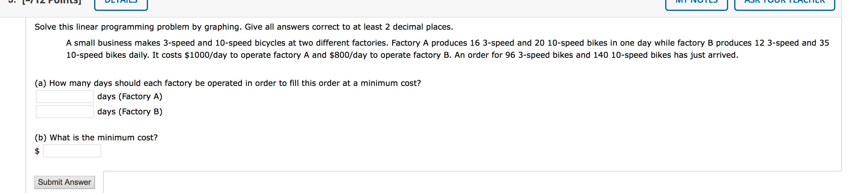 Solved Solve this linear programming problem by graphing. | Chegg.com