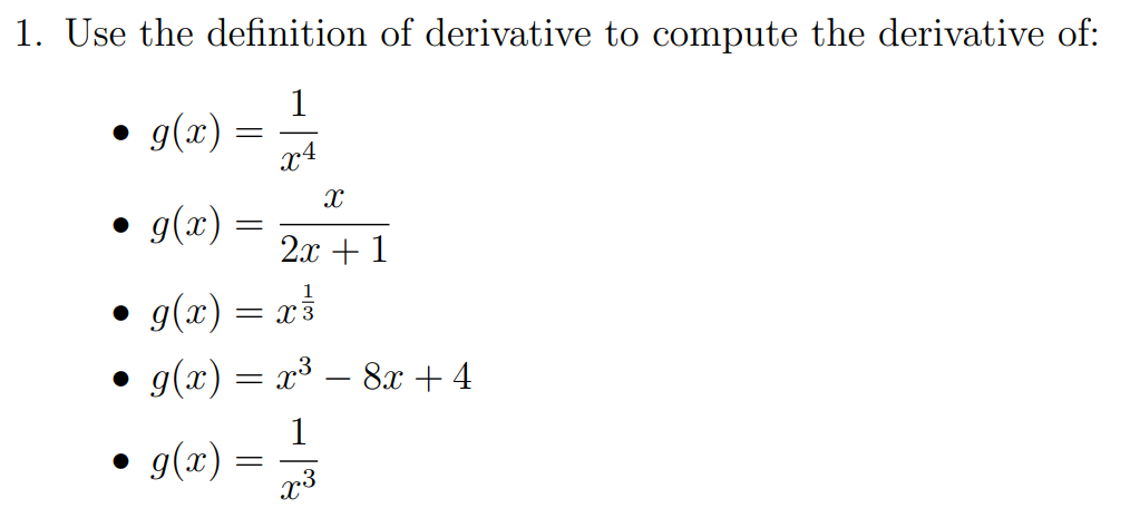 Solved This is the definition of the derivative, please | Chegg.com