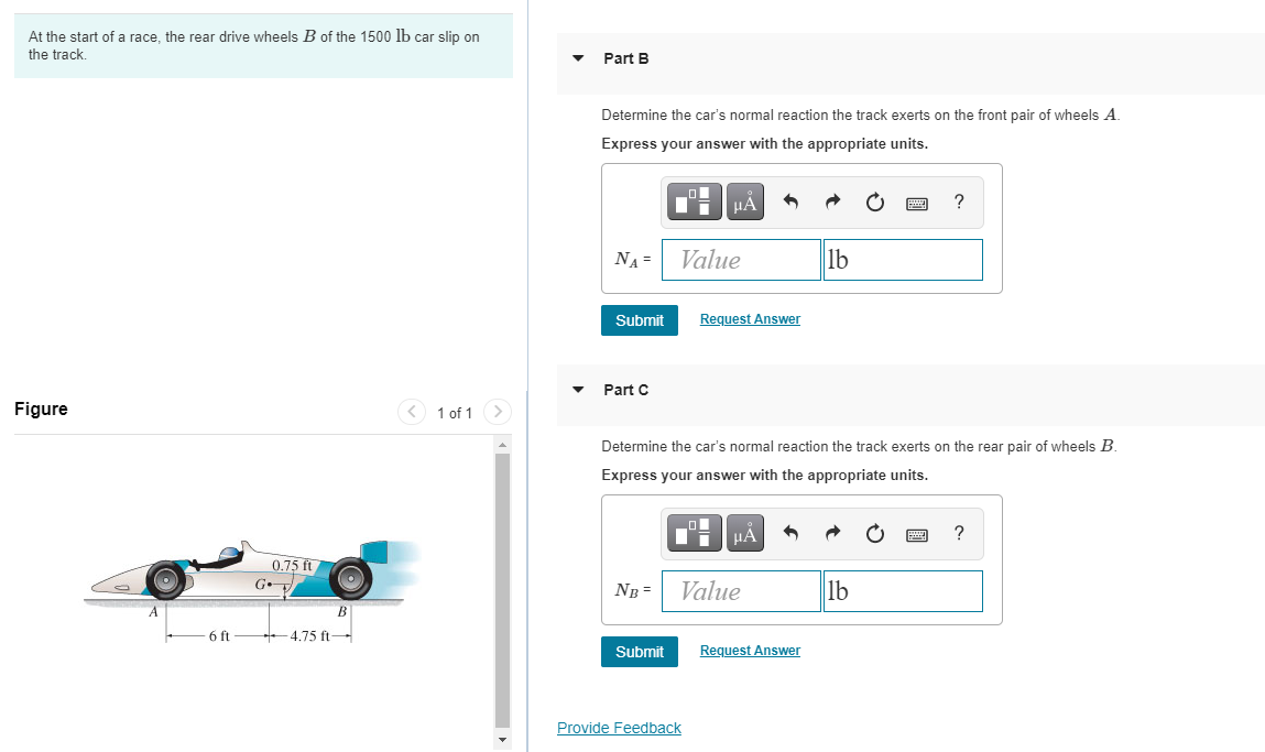 Solved At the start of a race, the rear drive wheels B of | Chegg.com