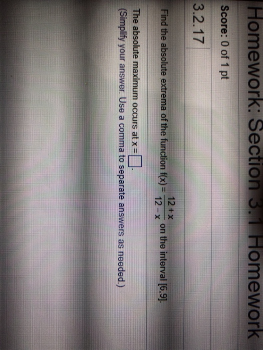 Solved Homework Section 3 1 Homework Score 0 Of 1 Pt