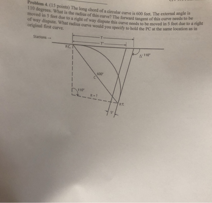 Solved Problem 4. (15 points) The long chord of a circular | Chegg.com